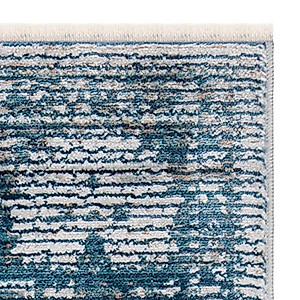 SAFAVIEH Victoria Collection 8' x 10' Blue/Ivory VIC907M Vintage Traditional Distressed Area Rug