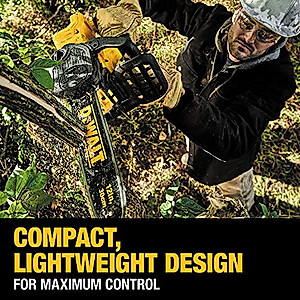 DEWALT 20V MAX* XR Chainsaw Kit, 5-Ah Battery, 12-Inch (DCCS620P1)