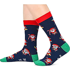 HAPPYPOP Funny Christmas Socks for Men Women Boys Girls Holiday Socks Fun Gifts Stocking Stuffers for Teens Girls Secret Santa Gifts Christmas Gifts Box