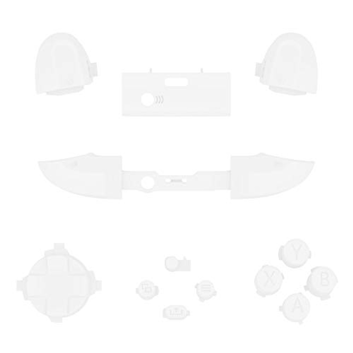 eXtremeRate White Replacement Buttons for Xbox Series S & Xbox Series X Controller, LB RB LT RT Bumpers Triggers D-pad ABXY Start Back Sync Share Keys for Xbox Series X/S Controller
