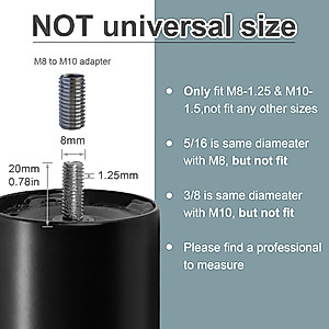 Skuehod 3 Inches Metal Bed Legs Replacement for Electric Adjustable Bed Base Frame, Thick Heavy Duty Bed Frame Support Legs (3 inches, M8 Thread)