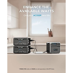 BLUETTI Expansion Battery B300K, 2764.8Wh LiFePO4 Battery Pack for Power Station AC200L AC300 AC500 AC200MAX, Extra Battery for Home, Emergency, Road Trip