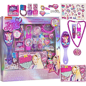 JoJo Siwa - Townley Girl Cosmetic Makeup Gift Box Set includes Lip Gloss, Nail Polish, Hair Accessories and more! for Kids Teen Girls, Ages 3+ perfect for Parties, Sleepovers and Makeovers