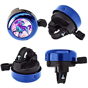 ZYCCW Customized Design Bike Bicycle Bell, Loud Long Crisp Clear Sound for Adults Kids Mountain Road Bike BMX Electric Bike (Nebula Unicorn)