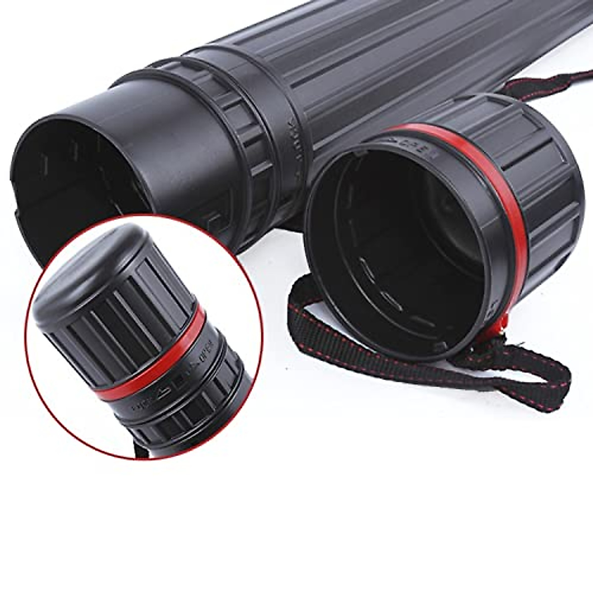huyear Poster Tube, Extra Large Black Extendable Poster Tube with Carrying Strap, Poster Carrying Case, Telescoping Tube, Art & Poster Transport Tubes, Poster Tubes for Storage, Poster Holder Tube, Blueprint Tube