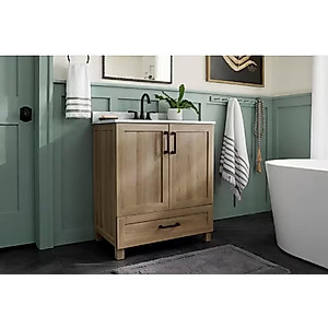Pimentel Vanity Modern Bath Ceramic Sink, 30-INCH X 19-INCH X 34-INCH Color Oak Elegance