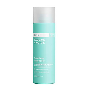 Paula’s Choice Calm Nourishing Milky Toner for Sensitive Skin, Calms + Soothes Redness, Suitable for Rosacea-Prone & Eczema-Prone Skin, Fragrance-Free & Paraben-Free, 4 Fl Oz. 