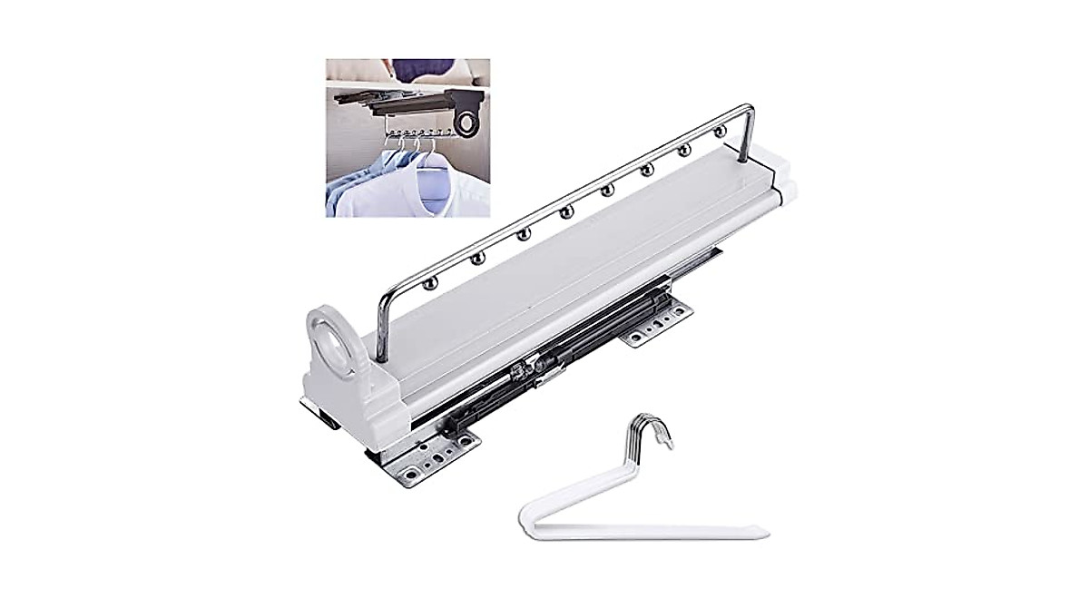 Heavy Duty Retractable Closet Pull Out Rod,Extendable Valet Rod ...