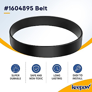 KEEPOW Style P/N 1604895 Belt for Bissell Powerforce Compact, 1604895 Vacuum Belt for Bissell Model 3508, 2112, 1520, 2690, 23T7, 23T7V, 3130, 21129, Replace Part 1604895/2037034 (4 Pack)