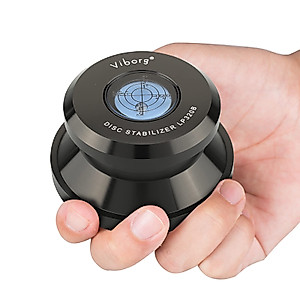 Viborg LP320B Record Weight Turntable Disc Stabilizer 77x41mm Aluminum HiFi Vinyl Clamp 11.3oz LP Phono Record Puck Turntable Level for Vinyl Record Player, Turntables, Phonograph