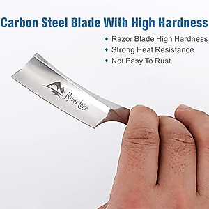 Professional Men's Straight Razor Barber Straight Edge Folding Razor (Red Handle Razor)