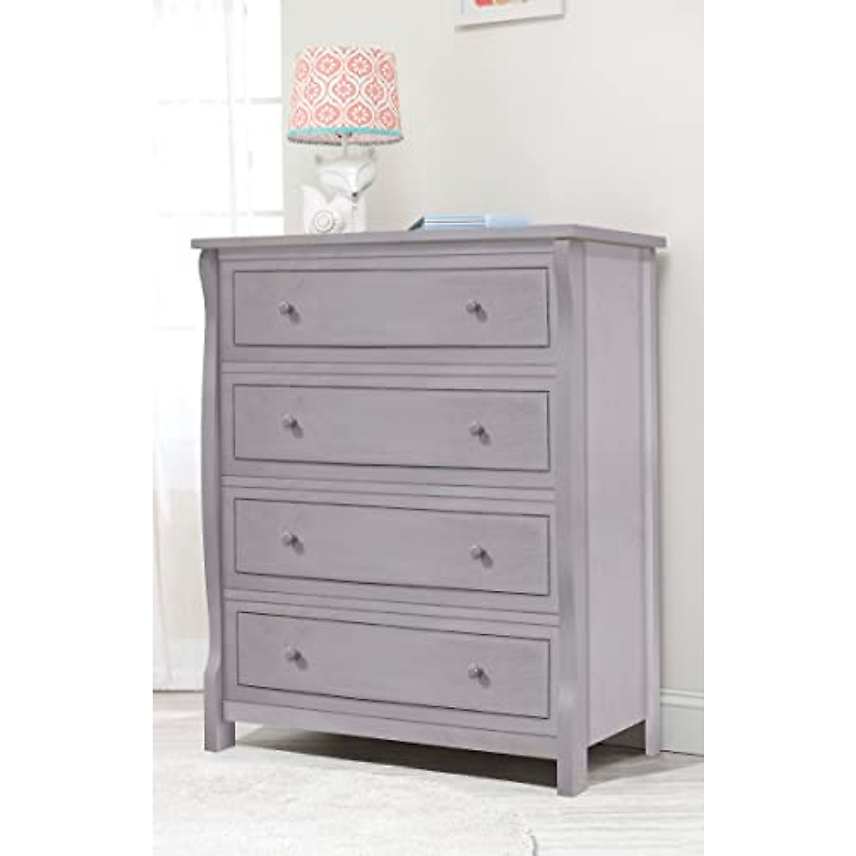 Sorelle Furniture Princeton Baby Dresser – Dresser for Nursery, Kids Bedroom Furniture, Dresser Drawers, Storage for Child’s Room with Drawers, Nursery Furniture for Infant-Weathered Gray