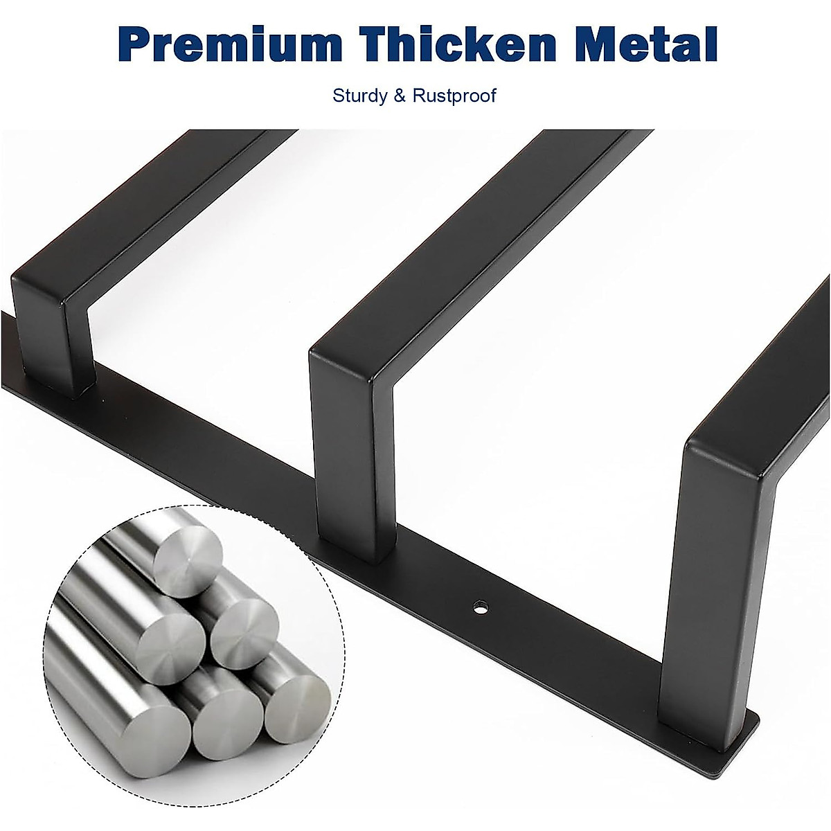 NearMoon Hanging Towel Rack for Bathroom, Thicken Metal Towel Holder with Wood Shelf, 3-Tier Towel Bar Storage, Wall Mounted Towel Hangers Bathroom Decor Organizer Accessories (24 Inch, Matte Black)