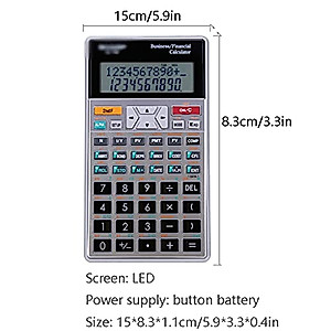 Financial Calculator, Large-Screen Multi-Function Mini Portable Scientific Calculator, Suitable for Financial Accounting Calculators