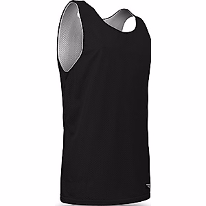 Game Gear Reversible Workout Jersey, Basketball/Gym Tank Top for Men and Boys AP-993 Black/White