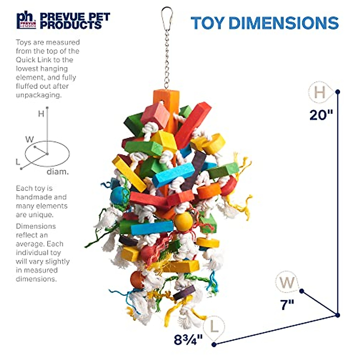 Prevue Pet Products Physical & Mental Bodacious Bites Wizard Bird Toy 60962