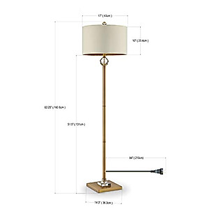 OK Lighting AZOK5161F 63.25" H Perspicio Floor Lamp, Brass