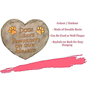 Spoontiques - Garden Décor - Dogs Leave Pawprints Stepping Stone - Decorative Stone for Garden