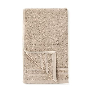 Amazon Basics Cotton Hand Towels, Made with 30% Recycled Cotton Content - 6-Pack, Taupe