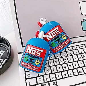JDMTuning Car NOS Nitrogen Bottle Apple Airpods Engine Silicone Case Cover for Protection Fits AirPods Pro Wireless Charging