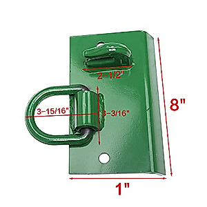 osemar Tractor Bucket Hooks Bolt On Grab Hooks and D Ring Compatible With John Deere 1025R 2032R 3320 2520 Compact Tractor