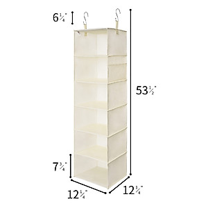 GRANNY SAYS Bundle of 3-Pack Shelf Storage Baskets & 1-Pack Closet Hanging Storage Shelves