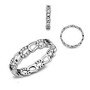 Eternal Sparkles Women's Horseshoe Hoove Horse Equestrian Riding Band with Crystal Details Symbolic Novelty Fashion Hypoallergenic Stainless Steel Statement Ring