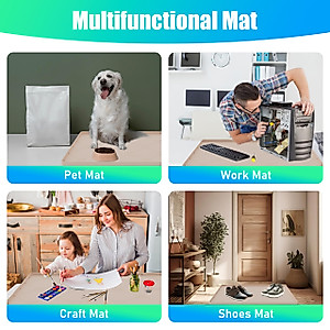 Under Sink Mats for Kitchen Waterproof, 34" × 22" Silicone Under Sink Liner Drip Tray, Cabinet Protector Mat for Drips, Leaks, Spills, Fits 36'' Standard Bathroom Cabinets