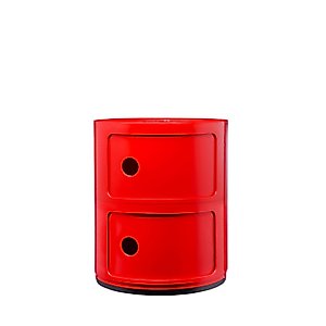 Kartell Componibili Drawers by Anna Castelli Ferrieri, Opaque Red