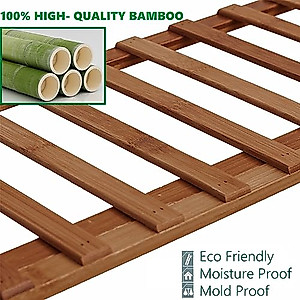 SUWUYUE Bamboo Shoe Rack 4 Tier Multifunctional Free Standing Shoe Shelf Foldable Shoe Rack Entryway Storage Organizer for Hallway Bathroom Living Room Bedroom, Balcony