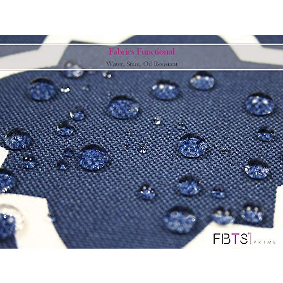 FBTS Prime Outdoor Waterproof Decorative Throw Pillows with Inserts for Patio Furniture, 18x18 Inch Fade Resistant Patio Garden Cushions for Couch Bed Sofa, Striped Navy