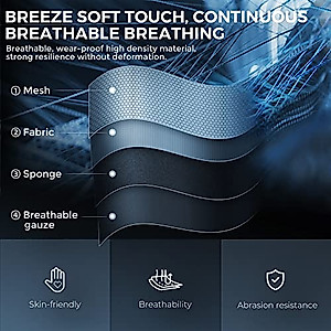 Vigosit Gaming Chair PRO, Ergonomic Gaming Chairs for Adults Heavy People, Massage Reclining Office Desk Computer Chair with Footrest and Lumbar Support, Big Tall Mesh Gamer Chair with Cushion (Black)