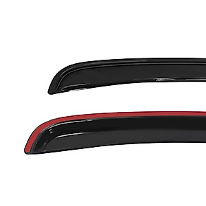 Window Visor Compatible with 2010-2014 Ford Mustang Coupe(Not Fits Convertible), Acrylic Smoke Tinted 2PCS Sun Rain Shade Guard Wind Vent Air Deflector by IKON MOTORSPORTS, 2011 2012 2013