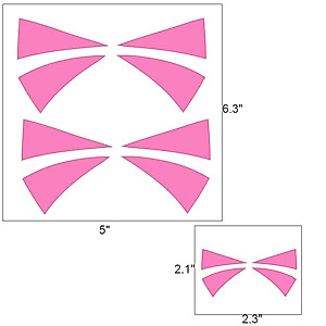 Cosplay Face Temporary Tattoos, 12 Tattoos Overwatch DVa Face Tattoo Stickers 2 Sizes Pink