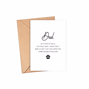 Emily gift Funny Dog Dad Birthday Card - Fathers Day Card From The Dog - Joke Dog Dad Card For Fathers Day - Best Dog Dad Ever Card