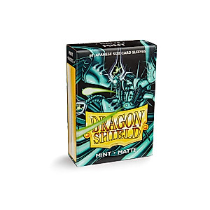 Dragon Shield Bundle: 2 Packs of 60 Count Japanese Size Mini Matte Card Sleeves - Matte Mint