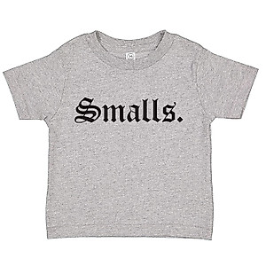 Biggie and Smalls Matching 90's Hip Hop Baby Infant Toddler Tee Shirt (Grey) (Smalls, 6M)