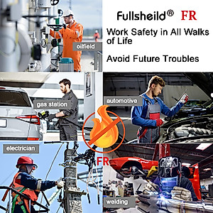 Fullsheild American Flag FR Gaiter Face Mask CAT2 Fire Resistant Cotton Neck Tube Cover Snood for Welding Electrican Working Army Rescue Tactical One Size