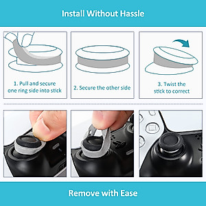 MoKo 18 Pcs Precision Rings Aim Assist Rings Motion Control for ROG Ally, Legion Go, PS5, Steam Deck, PS4, Xbox Series X/S, Xbox One, Switch, Switch OLED, Switch Pro Controller, 4 Different Strengths