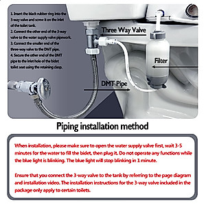 XCQQ Smart Bidet Toilet Seat Elongated Oversized, Heated Bidet with Warm Water and Dryer, Night Light, Rear and Feminine Washing, Slow Closed Toilet Seat, LED Screen, Removable Panel to Remote