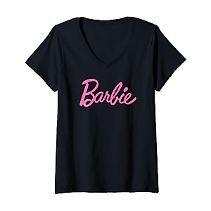 Barbie - Classic Barbie Logo V-Neck T-Shirt
