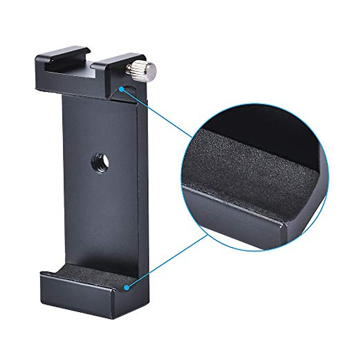 Ruittos Metal Phone Tripod Mount with Remote, Smartphone Tripod Holder and Bluetooth Camera ShutterCell Phone Clip with Hot-Shoe Mount, Compatible with iPhone 13 Pro Max 12 11 X 8 7 Samsung LG Huawei