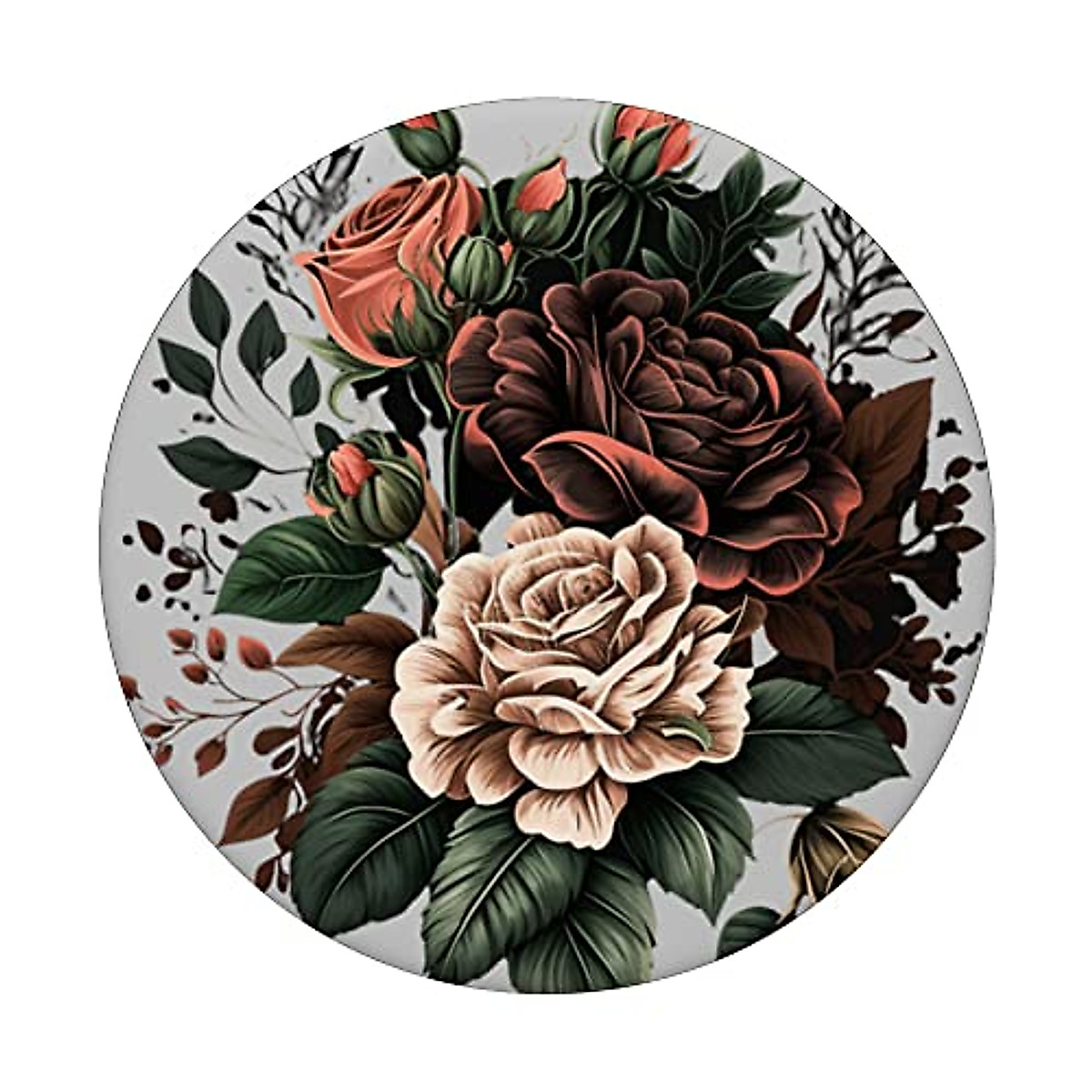 Vintage Roses Flower Floral Illustration Blossom PopSockets Swappable PopGrip