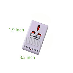 110V to 220V 100W Voltage Converter Travel Adapter, Power Converter AC 110V to 220V Step-Up & Down Voltage Converter Transformer