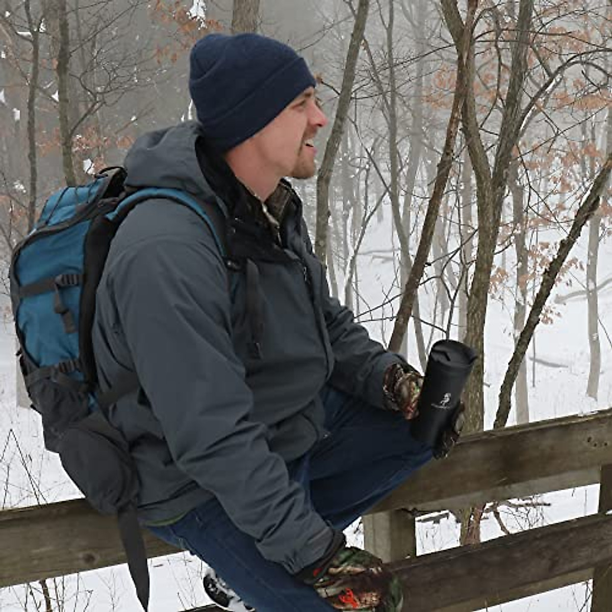 Aquapelli Vacuum Insulated Travel Coffee Mug, 16 Ounces, Midnight Black