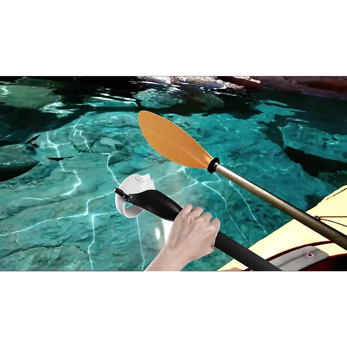 (1 + 1) Ermorgen Golf Clubs Compatible for Oculus Quest 2, Handles Controller Grips for Beat Saber, VR Extension Accessories for Enhanced Gaming Experience Meta Quest 2