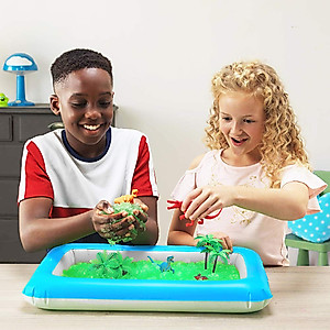 Zimpli Kids Gelli Adventures Dino Pack, 5 Use, 8 x Dinosaur Figures, Inflatable Tray, Imaginative Prehistoric Dinosaur Playset, Educational Science Kit for Boys and Girls, Children's Role Play Toy