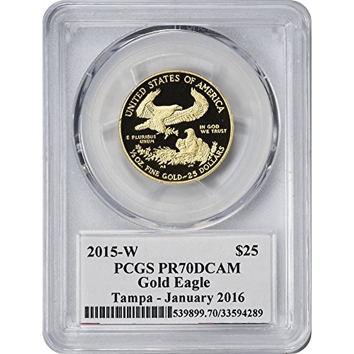 2015-W $25 American Gold Eagle PR70DCAM PCGS (Florida Label)