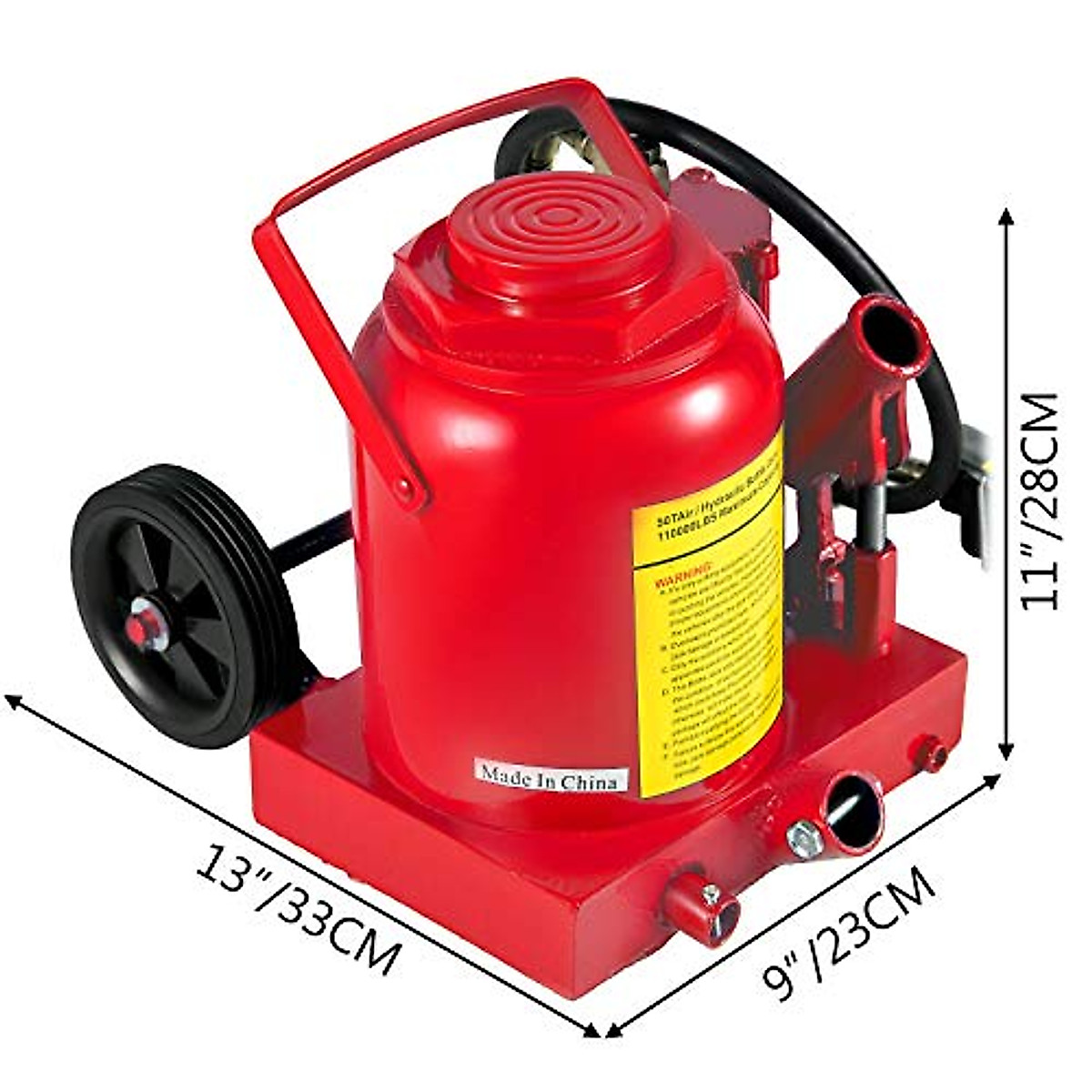 Bestauto Bottle Jack 50 T, Car Jack Hydraulic Floor Jack 110000LBS with Pneumatic & Manual Hand Pump, Air Jack Heavy Duty Auto Truck Repair Lift