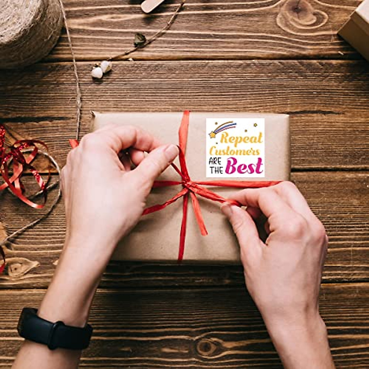 Repeat Customers are The Best Stickers,Thank You Stickers,Handmade Stickers,Small Shop Stickers,Envelopes Stickers for Small Business, Online Retailers,Handmade Goods,500 Labels Per Roll